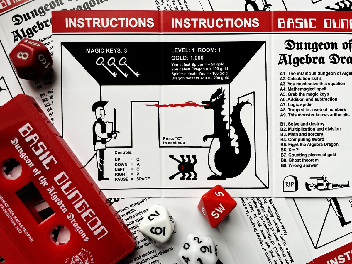 HDK 97 † BASIC DUNGEON "Dungeon of Algebra Dragons" CASSETTE – Heimat ...